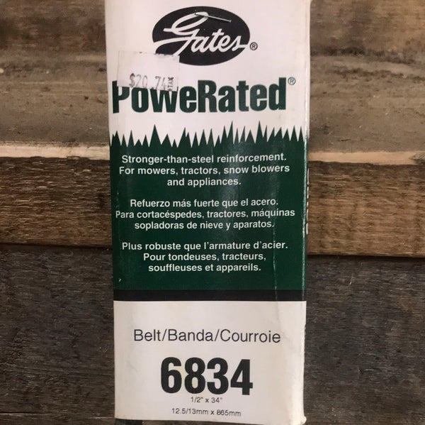 Mower belt Gates PowerRated 6834 new (beltbox)