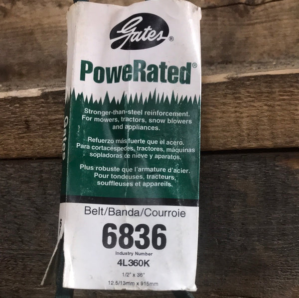 Mower belt Gates PowerRated 6836 new (beltbox)