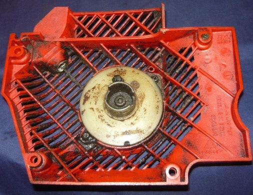 jonsered cs 2156 c chainsaw starter recoil cover and pulley assembly