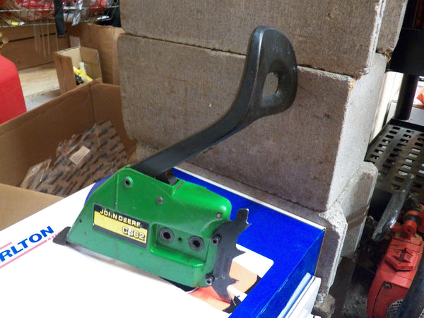 John Deere CS56 chainsaw chain cover brake assembly