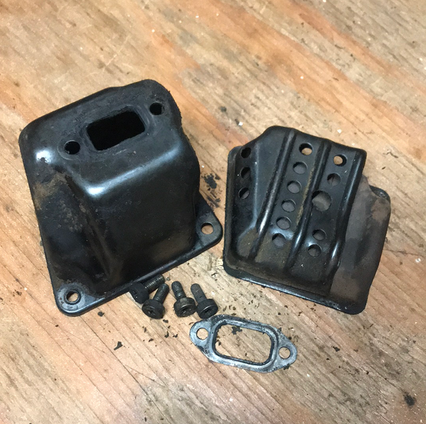 stihl 024, 026 av chainsaw muffler assembly