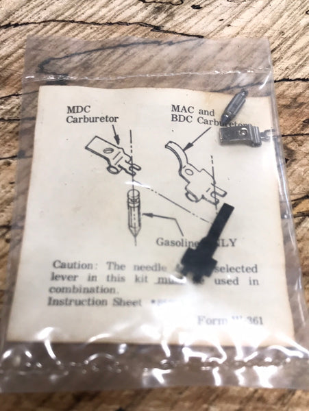 mcculloch mini mac chainsaw mdc carburetor needle and lever kit new 85